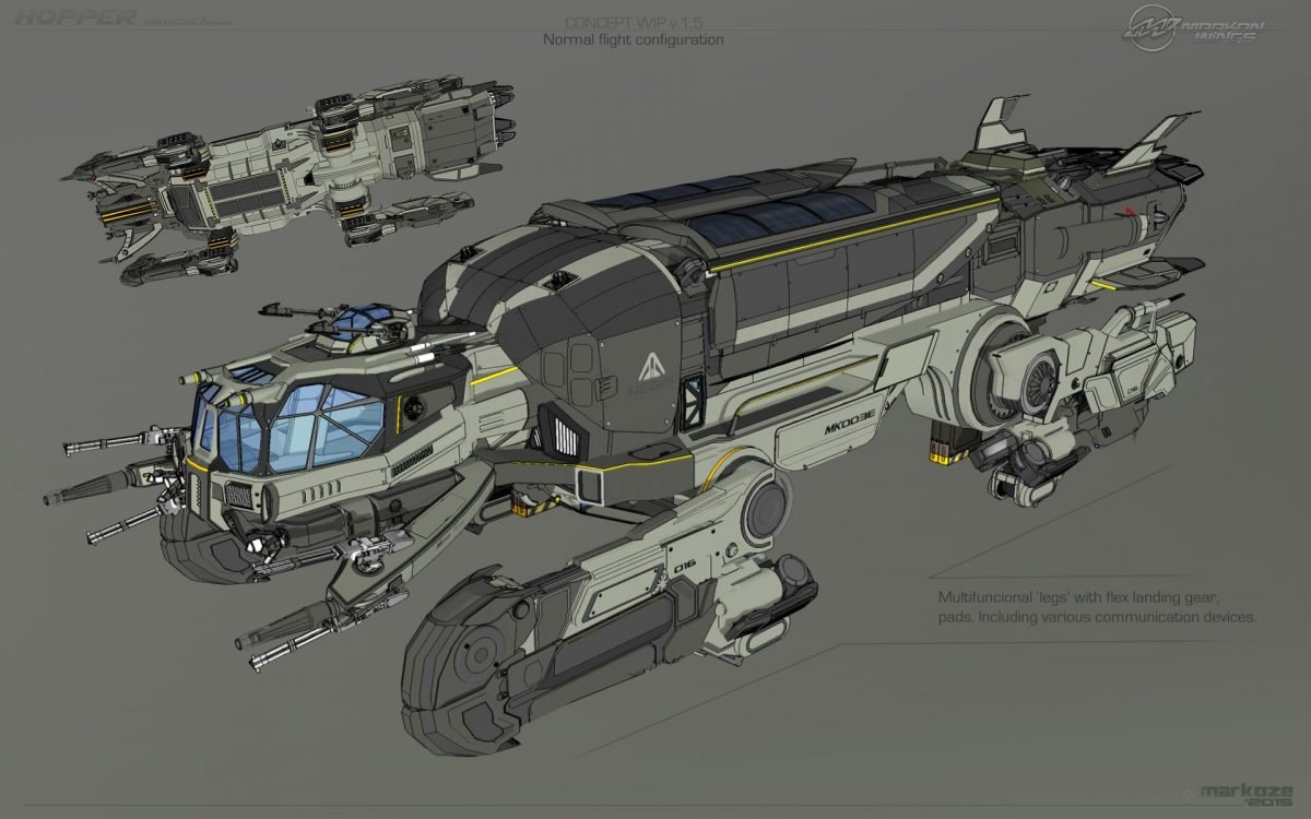 Spaceship "Hopper" part 2 (v1.5) - markoze arts and web design