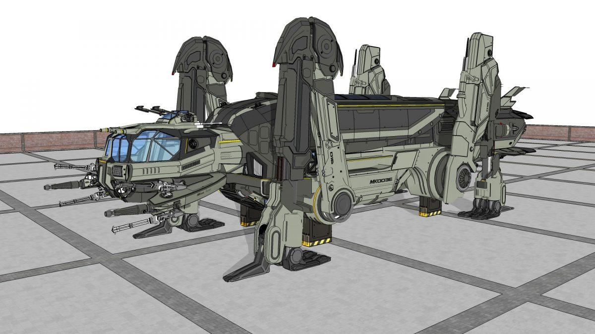 Spaceship "Hopper" part 2 (v1.5) - markoze arts and web design