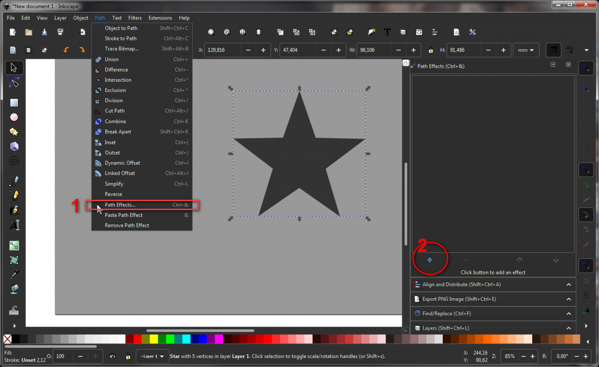 How to achieve sharp offset in Inkscape - markoze arts and web design