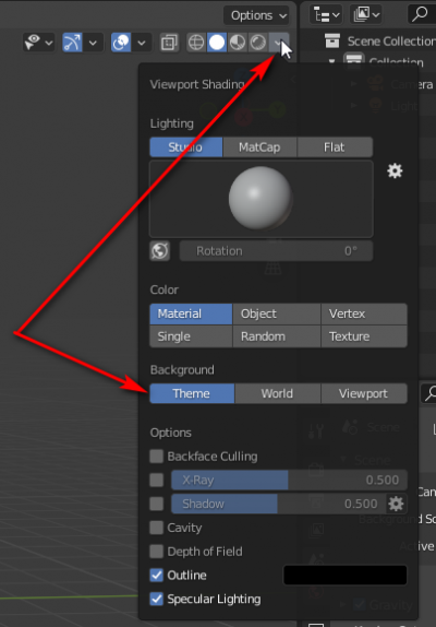 Blender set your own 3D view background color - markoze arts and web design